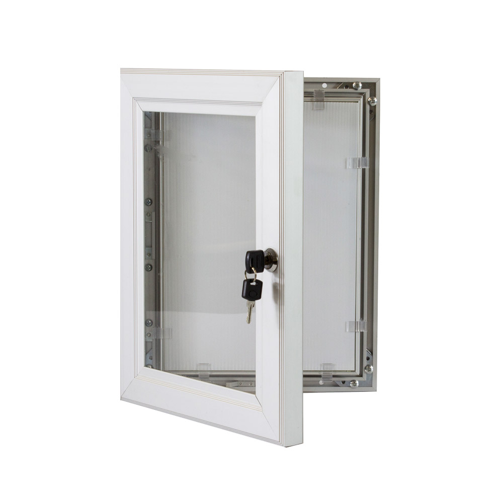 Lockable Poster Case - Silver - Innotech