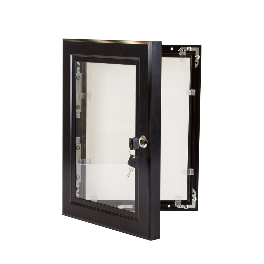 Lockable Poster Case - Black - Innotech