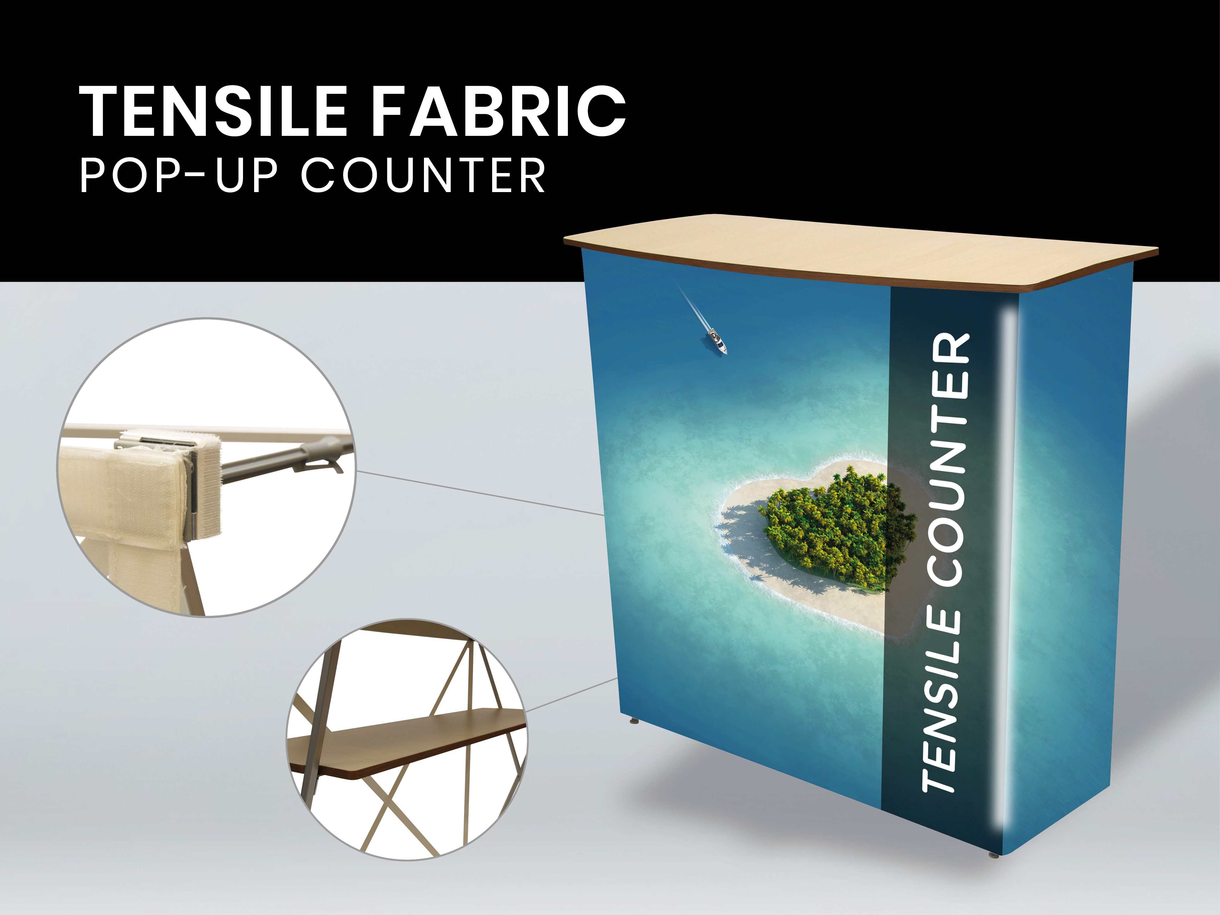 Tensile Fabric Pop Up Counter - Innotech